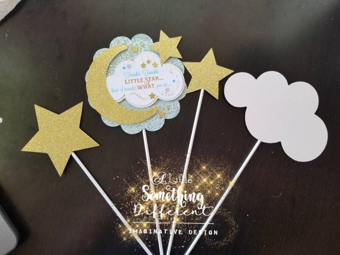 Twinkle Little Star Centerpiece Sticks Centerpieces / Baptism - Etsy