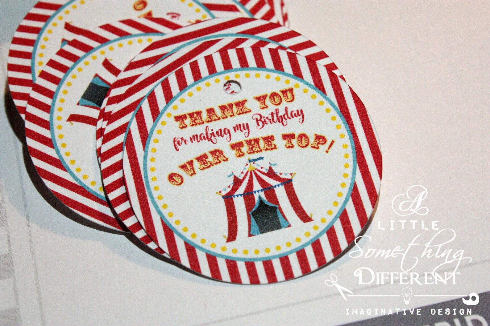 Circus Favor Tags Circus Thank You Tags Fair Themed Favor | Etsy