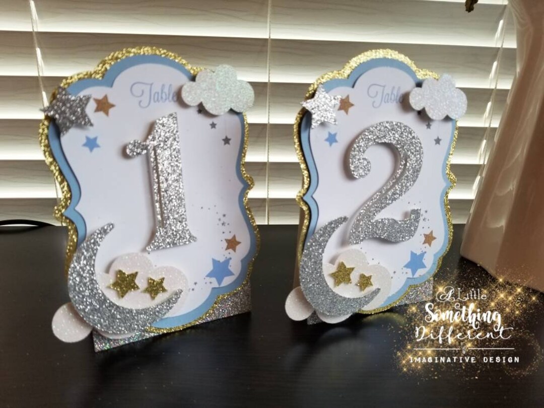 Twinkle Little Star Baby Shower Table Numbers | Twinkle Little Star ...