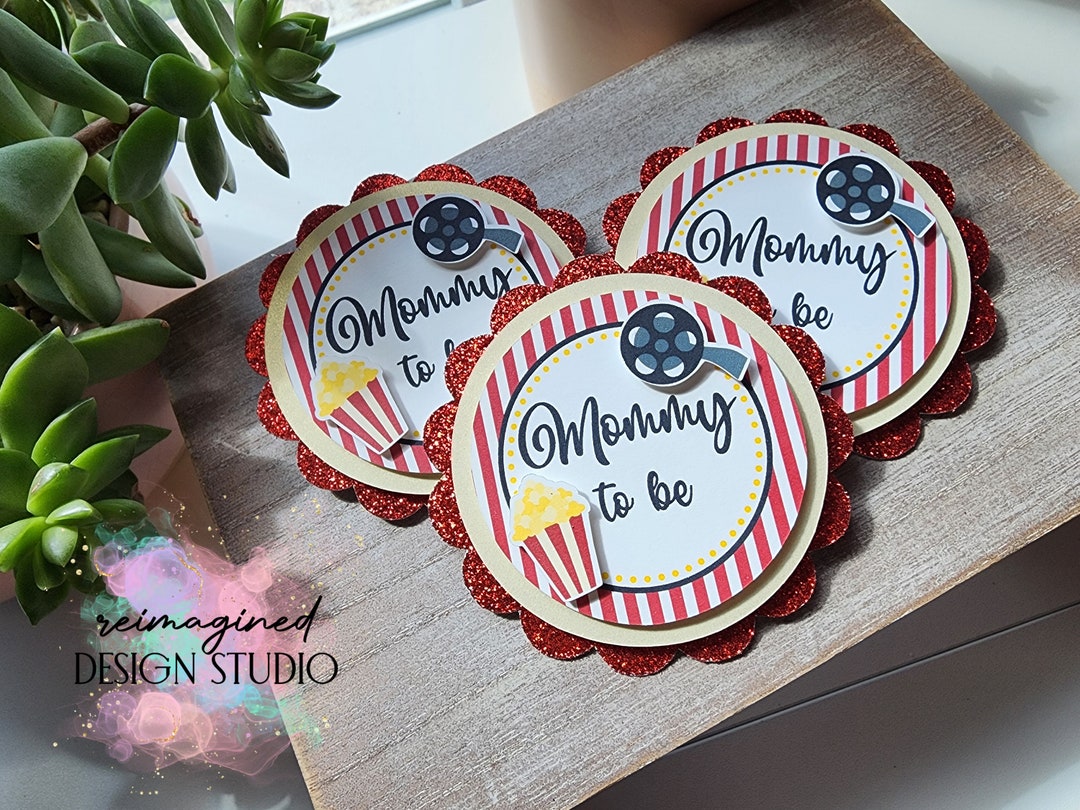 Movie Night Party | Buttons | Name Tags | Sleepover | Slumber Party - Etsy