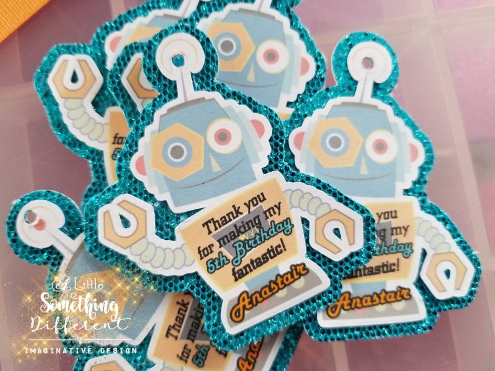 Robot Birthday party Supplies Favor Tags Decorations / labels | Etsy