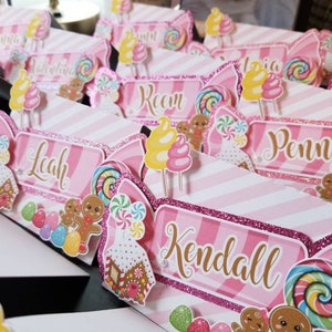 Candyland Party Supplies / Candy Placecards / Gingerbread Man / Candy ...