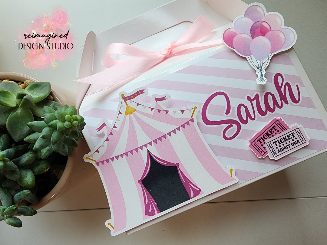 Pink Circus Boxes | Pastel Circus Boxes | Pink Circus Favor Box - Etsy
