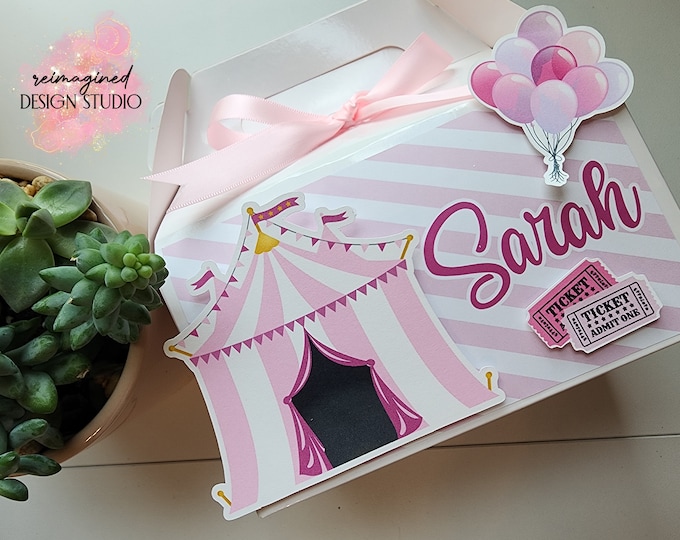 Carnival Treat Boxes Custom Gable Boxes Circus Goodie Boxes Lunchboxes ...