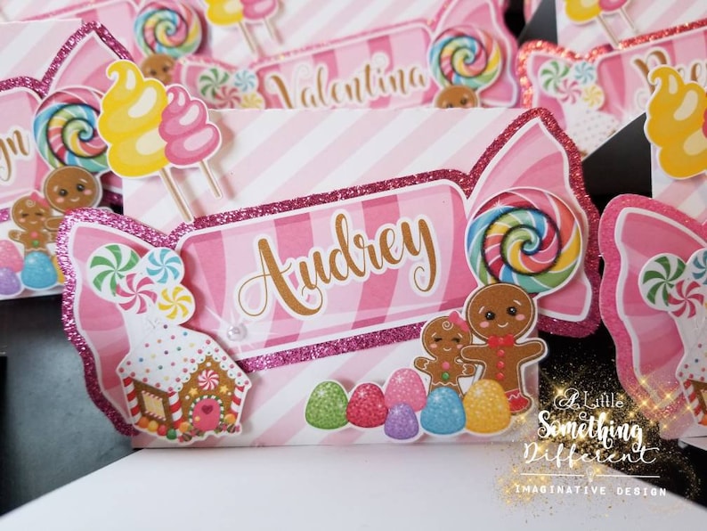 Candyland Party Supplies / Candy Placecards / Gingerbread Man - Etsy