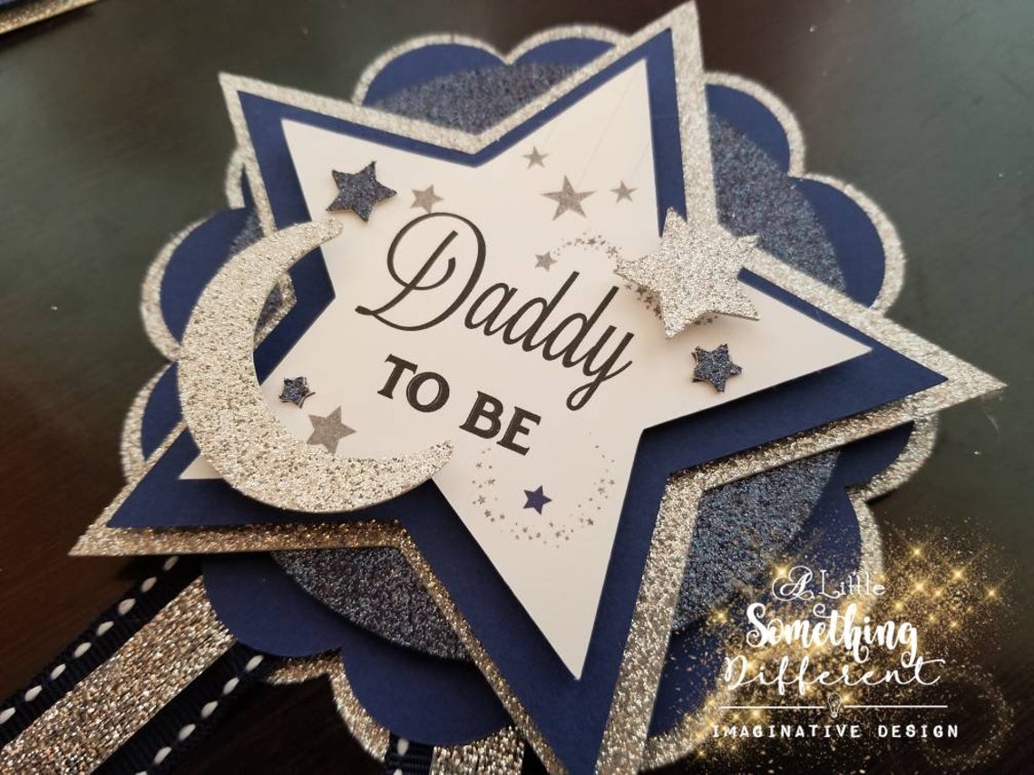Twinkle Little Star Baby Shower Corsage Decoration Daddy to Be Navy ...