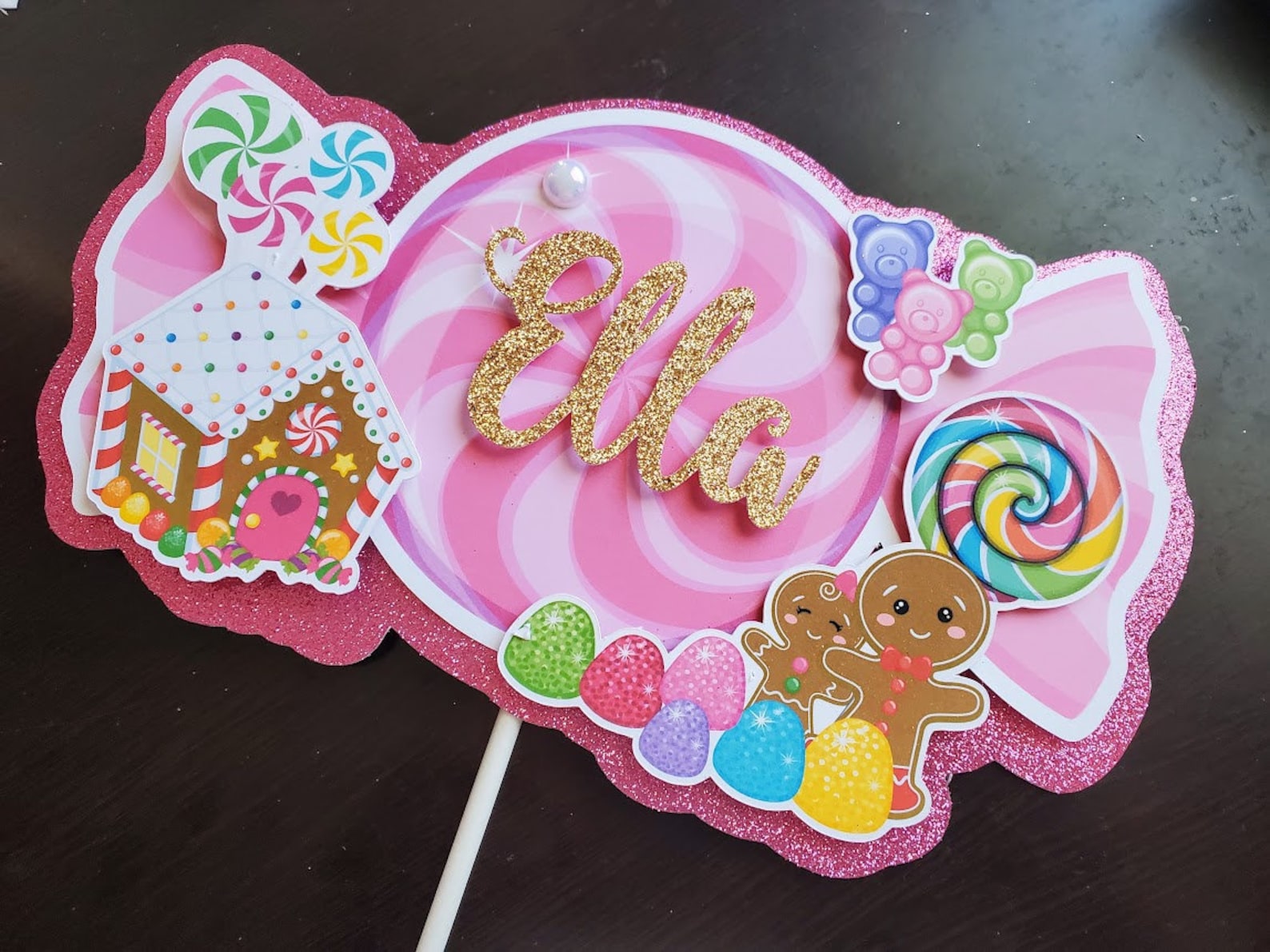 Candyland Cake Topper Centerpiece Candy Shop Gingerbread - Etsy