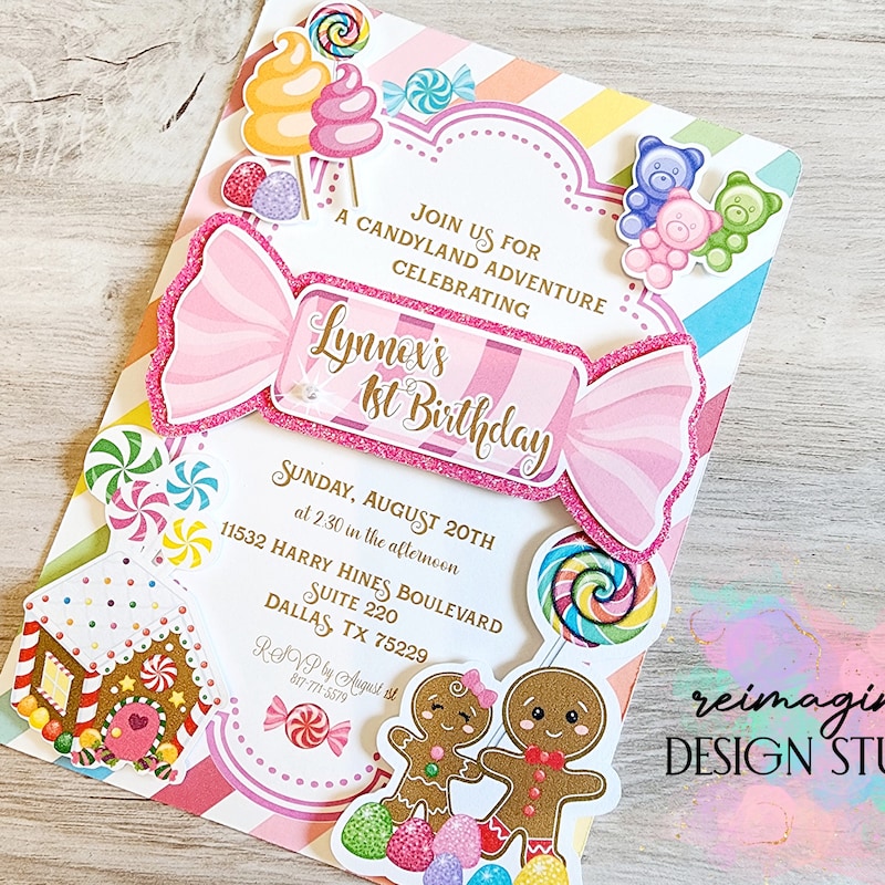 Candyland Invitation - Etsy
