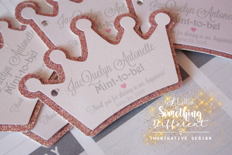 Princess Tiara Crown Favor Tags / Princess Baby Shower / 1st - Etsy