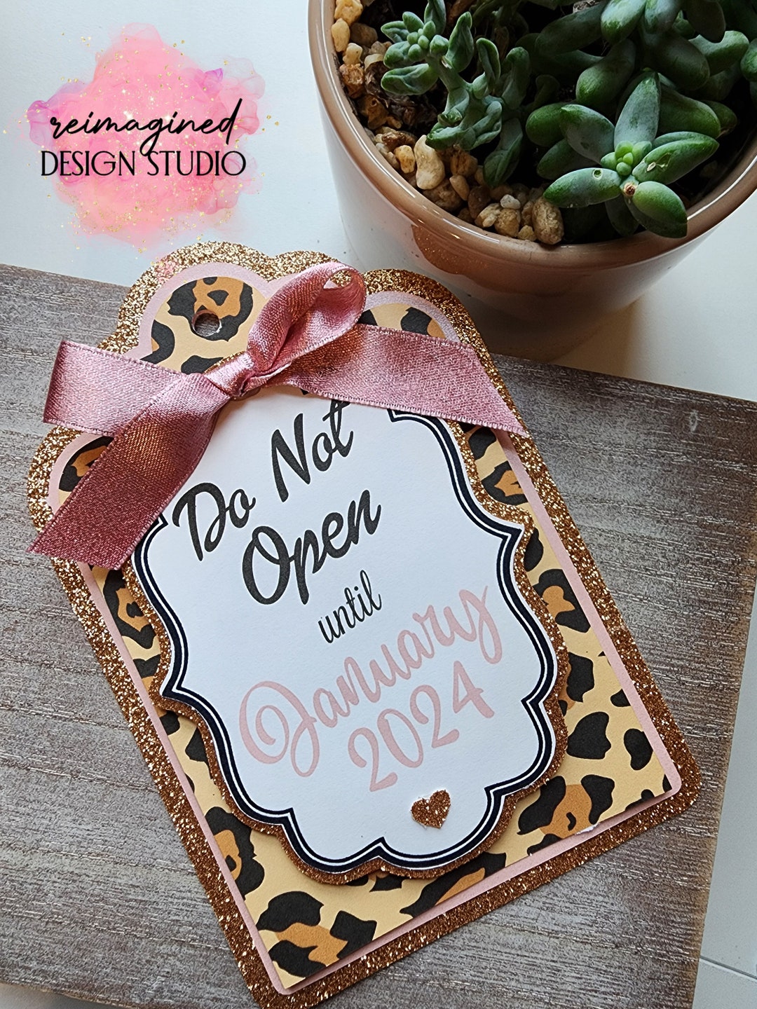 Leopard Print Maternity Belly Tag: Rose Gold Glitter Pregnancy Photo ...