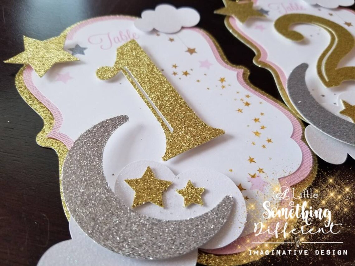 Twinkle Little Star Supplies Table Numbers Party Decor Baby - Etsy