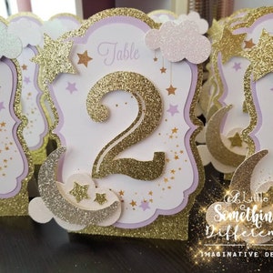 Twinkle Little Star Supplies Table Numbers, Party Decor, Baby Shower ...