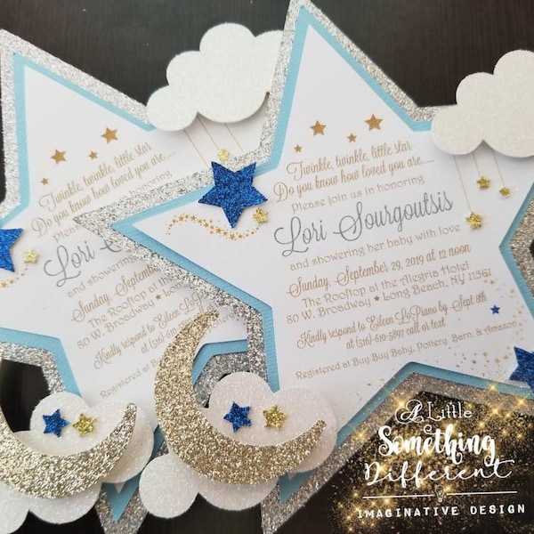 Twinkle Twinkle Little Star Baby Shower Invitation, - Etsy