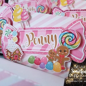 Candyland Party Supplies / Candy Placecards / Gingerbread Man / Candy ...
