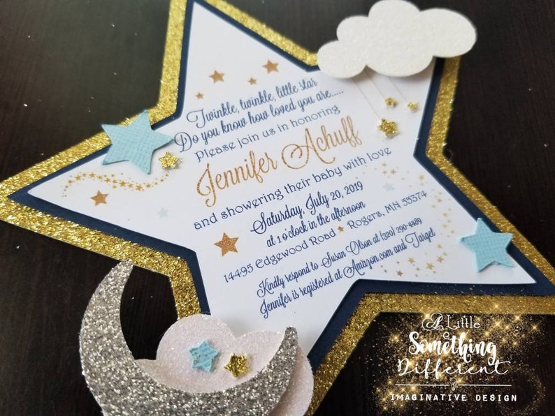 Twinkle Little Star Invitation | Twinkle Little Star Gender Reveal ...