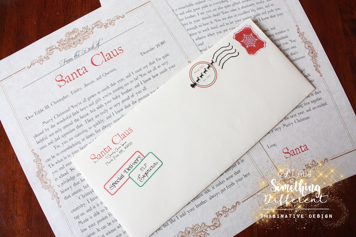 Completely Customized Letter from Santa / Printed Letter from | Etsy