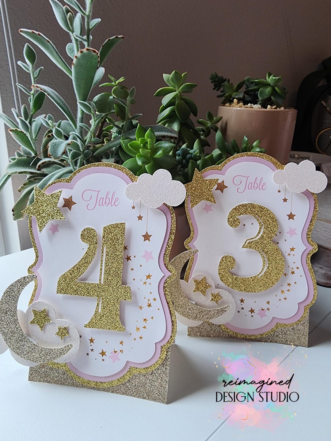 Twinkle Little Star Baby Shower Table Decor Table Numbers | Celestial ...
