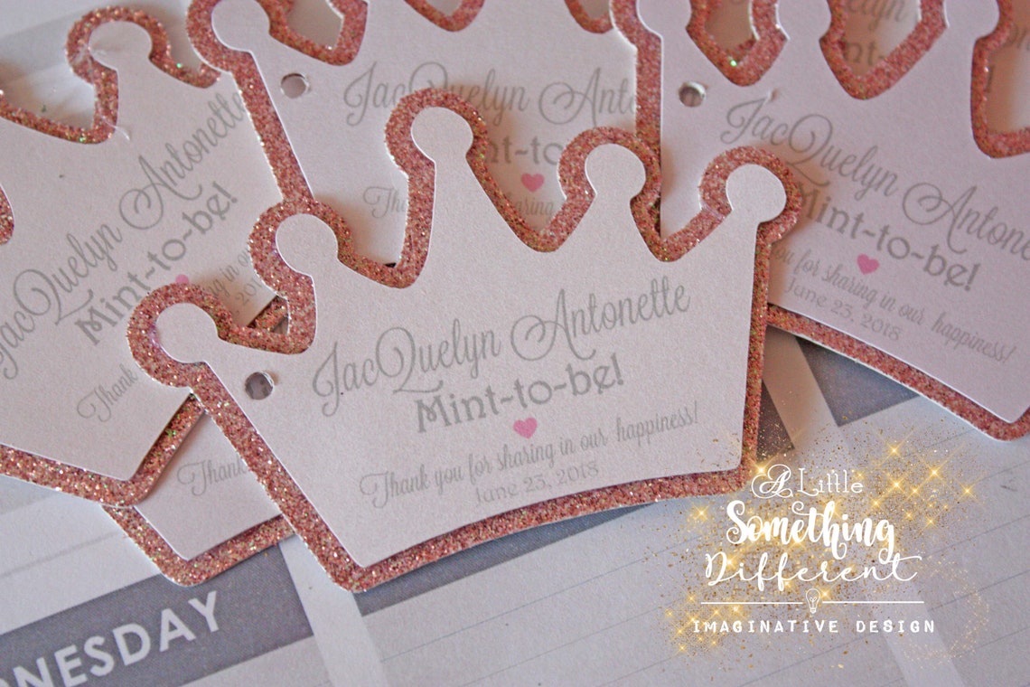 Princess Tiara Crown Favor Tags / Princess Baby Shower / 1st - Etsy