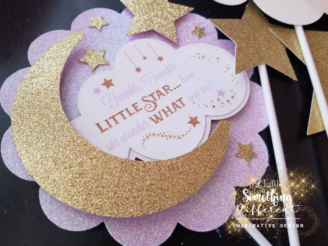 Twinkle Little Star Centerpiece Sticks Centerpieces / Baptism - Etsy