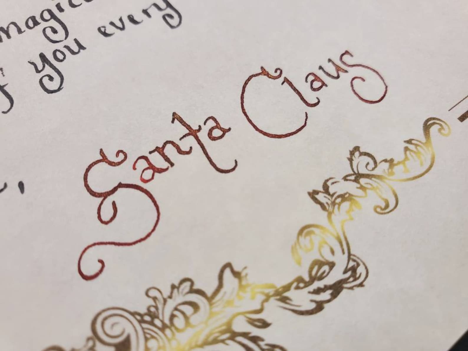 Letter From Santa Handwritten Calligraphy Completely Unique - Etsy