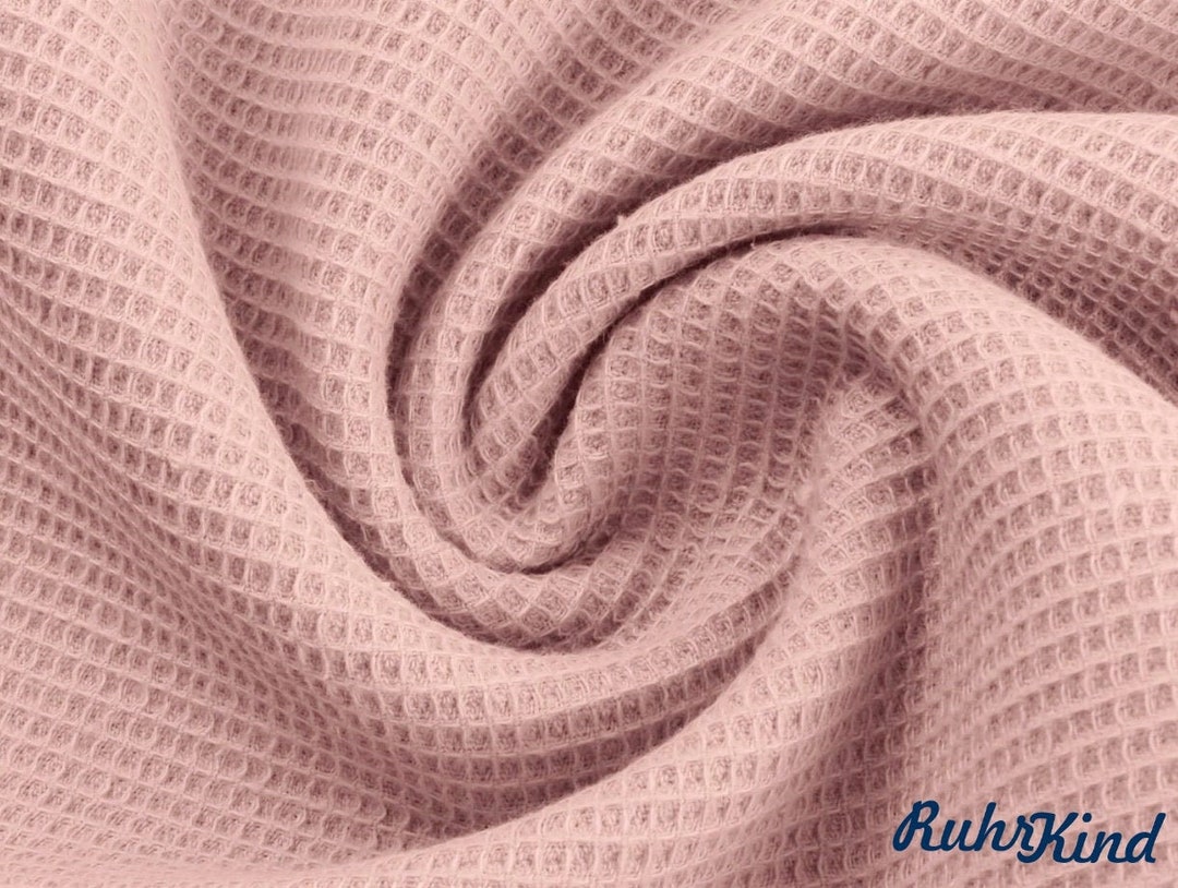 Waffle Piqué Cotton Dusky Pink - Etsy