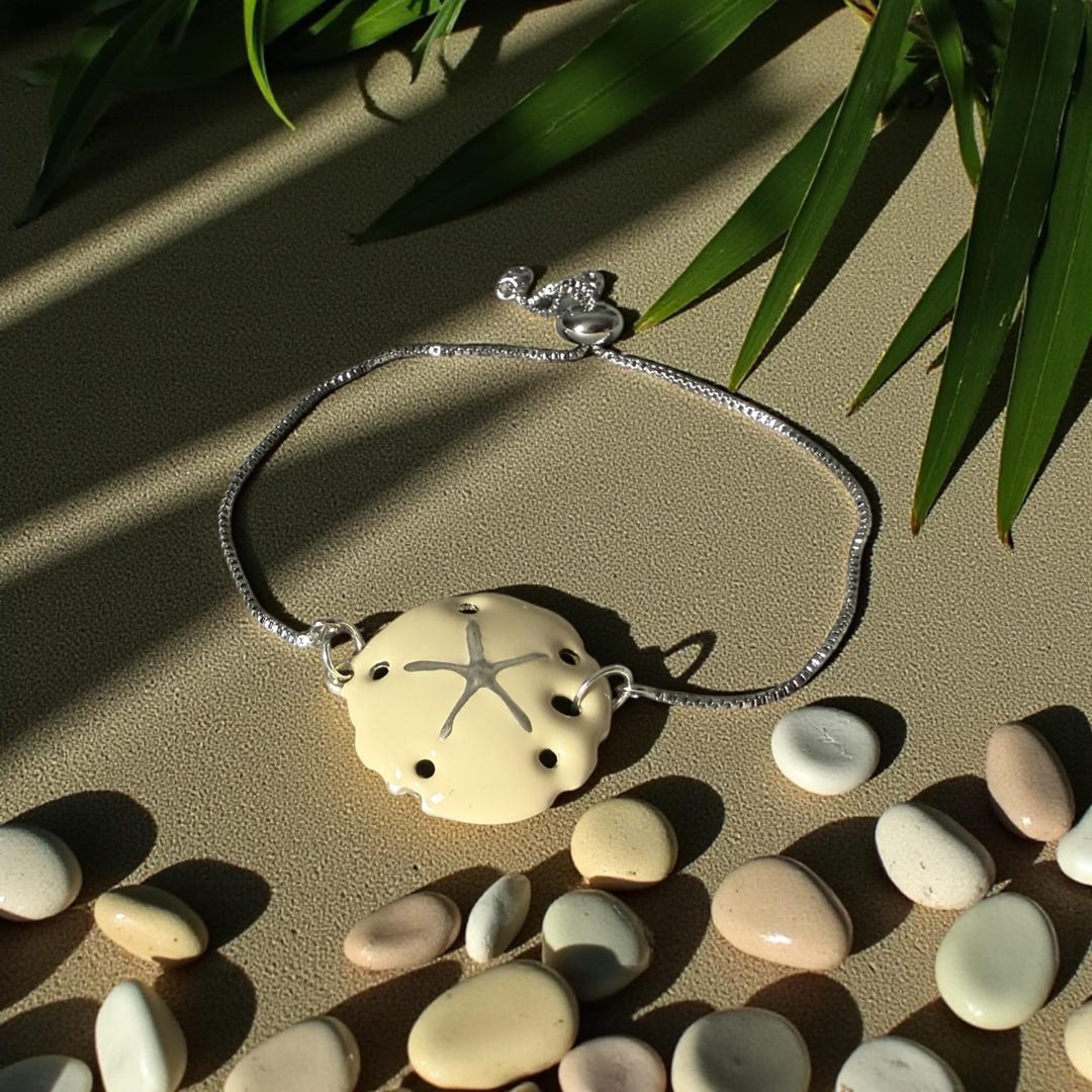Coastal Keepsake Sand Dollar Bolo Bracelet - Etsy