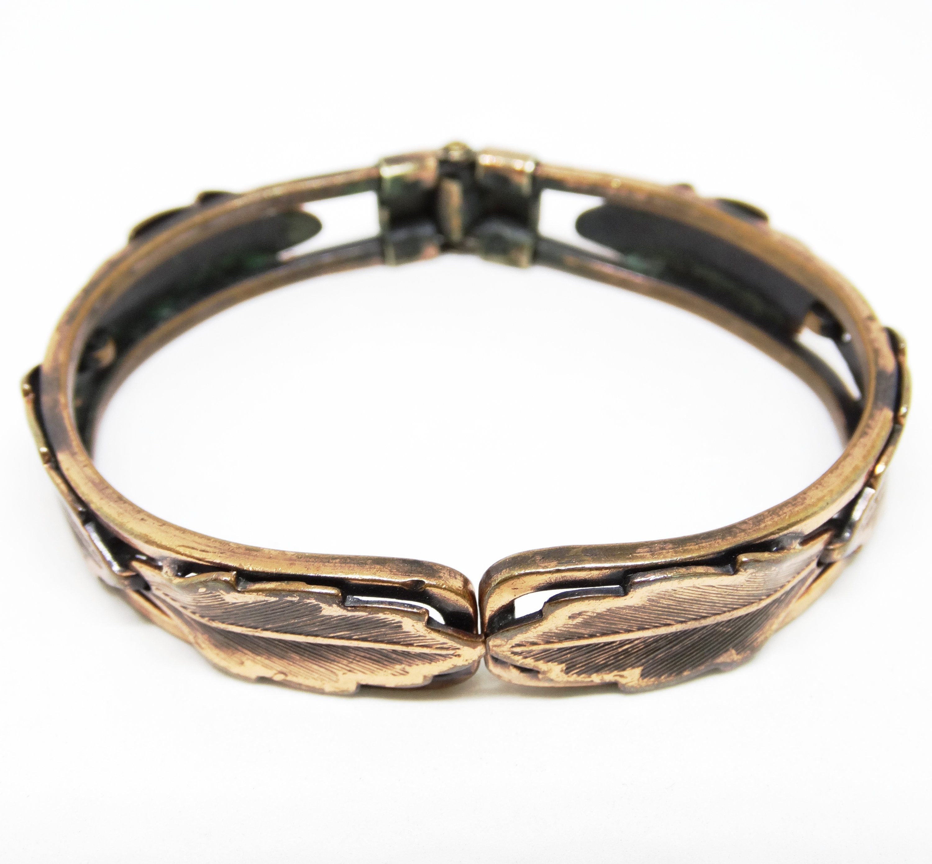 1960s Bell Copper Clamper Bracelet Leaf Bracelet - Etsy