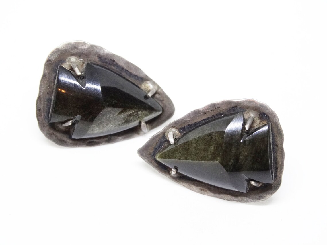 Vintage Native American Gold Sheen Sun Sheen Obsidian | Etsy