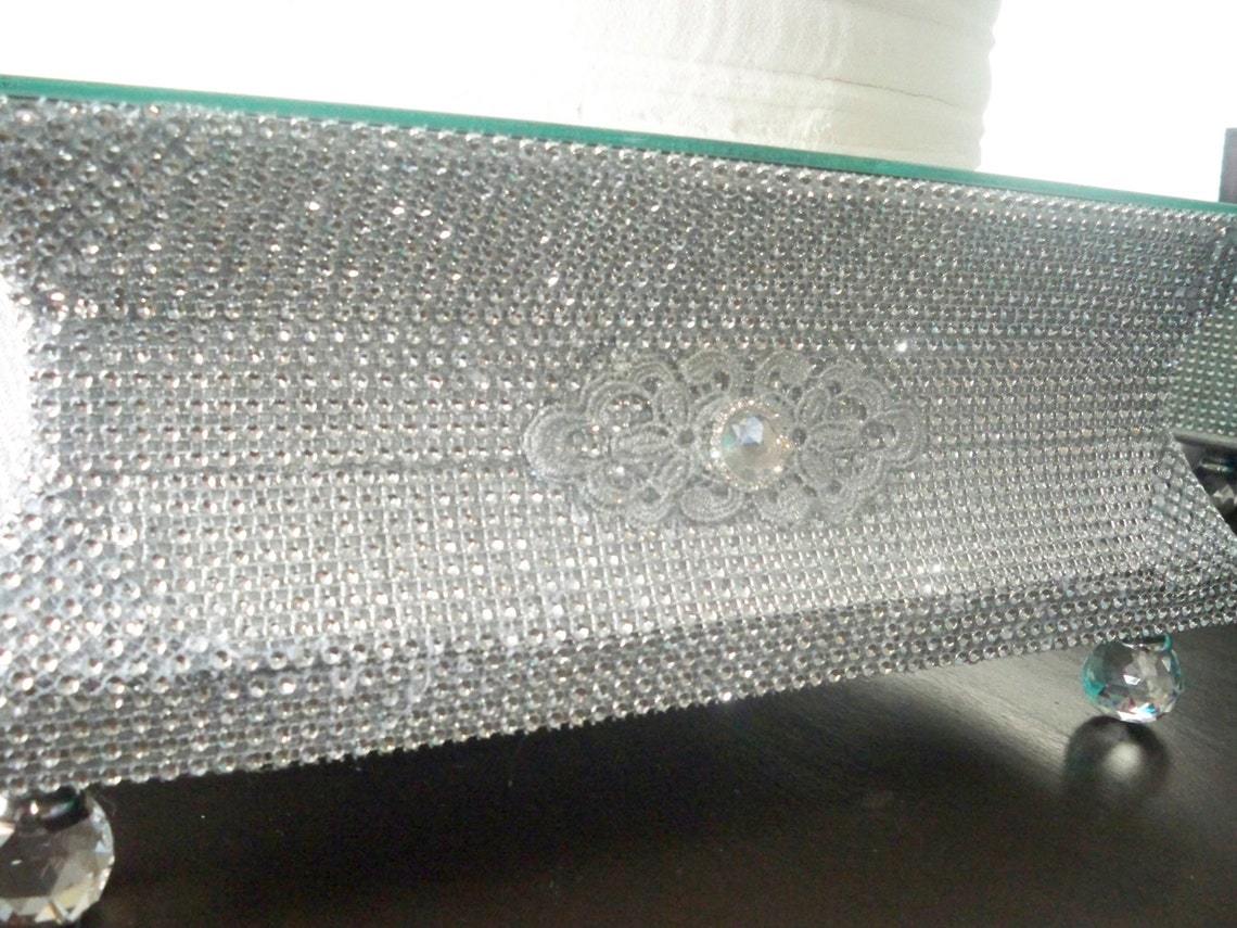 Bling Silver Wedding Cake Stand,square Cake Stand,curvy Cake Stand ...