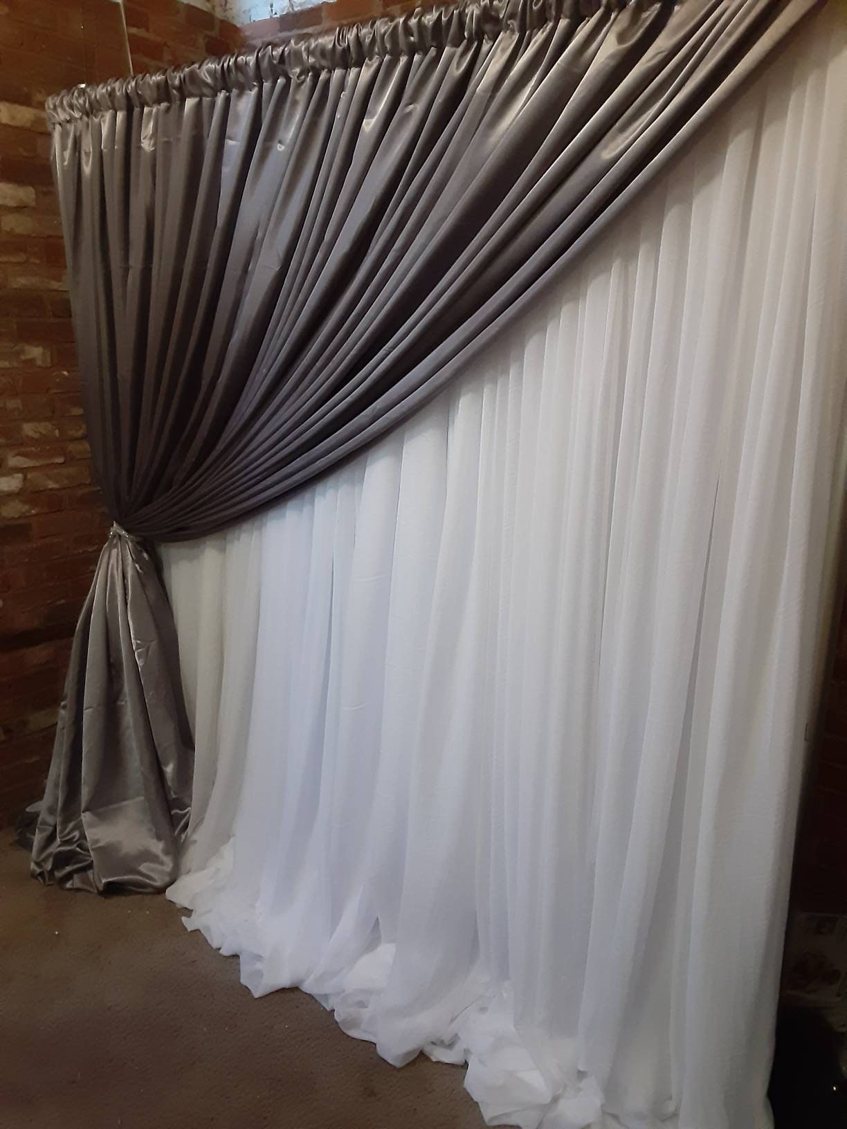 10x10 Ft Satin Drape, Curtain - Etsy