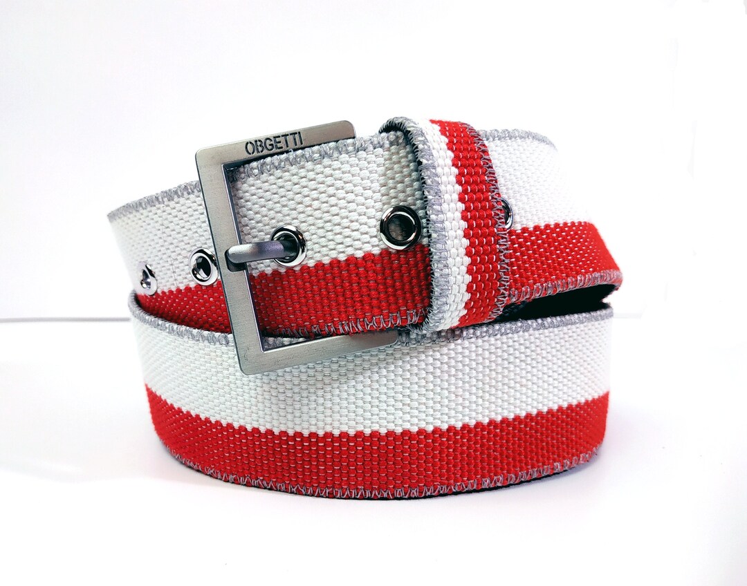 Unique White Upcycled Fire Hose Belt Handmade Recycled Belts With ...