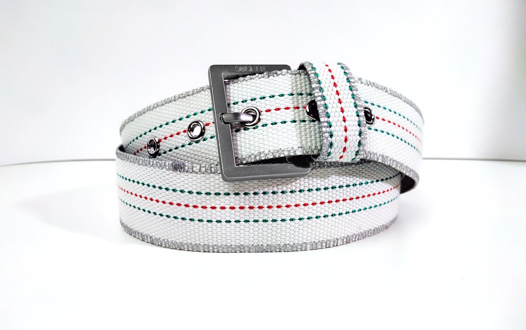 Unique Upcycled Fire Hose Reversible Belt, Handmade Recycled Belts With ...
