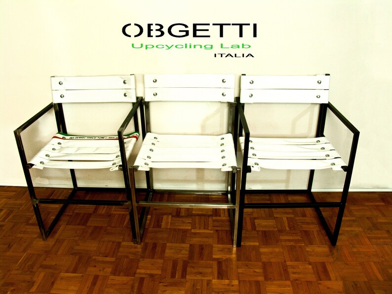 Industrial Style Upcycled Fire Hose Chair Handmade Recycled - Etsy