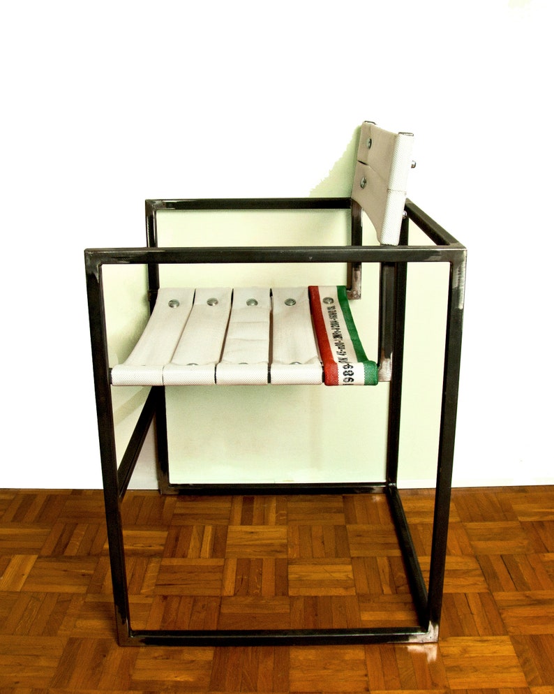 Industrial Style Upcycled Fire Hose Chair Handmade Recycled - Etsy