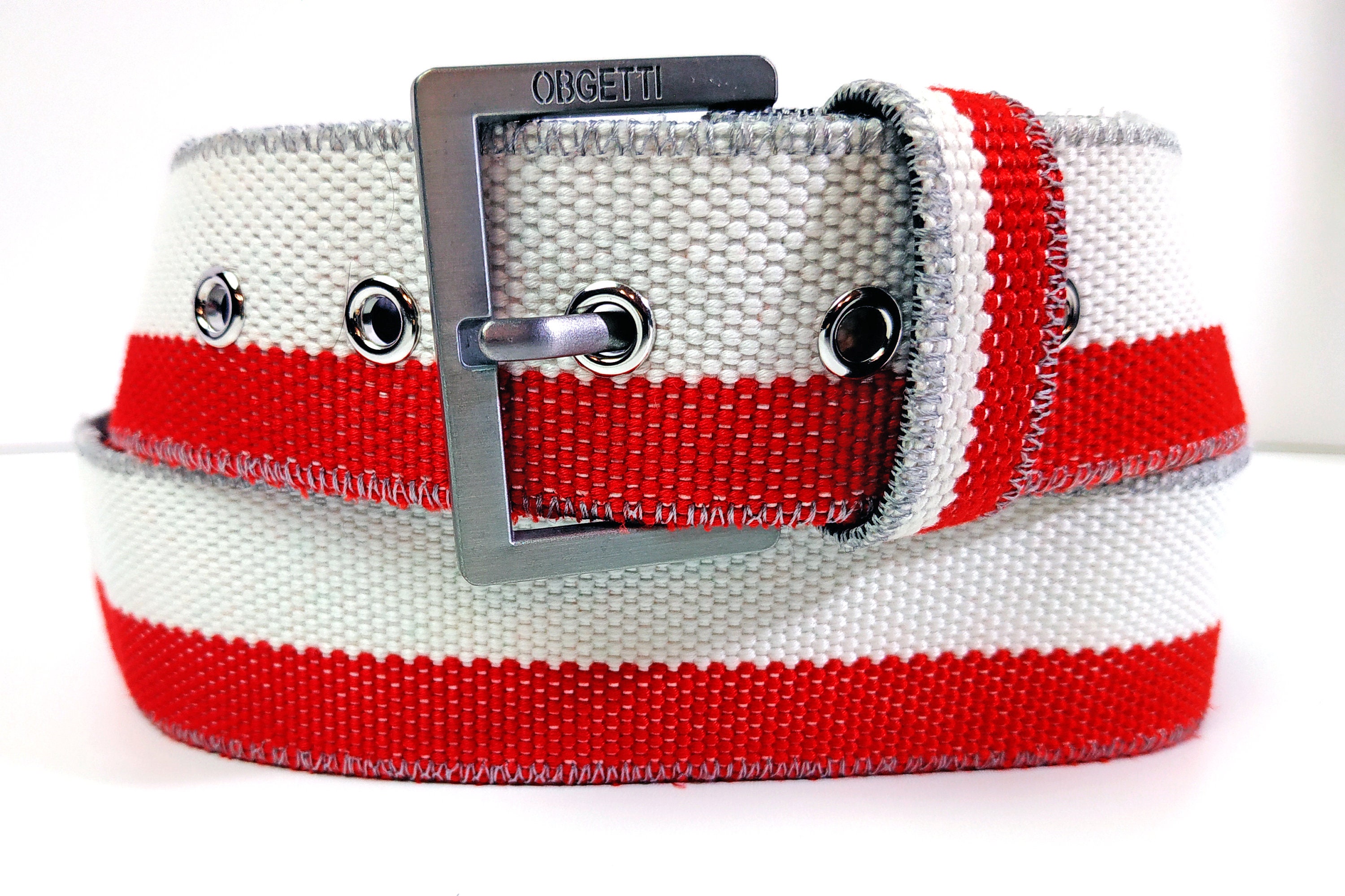 Unique White Upcycled Fire Hose Belt - Handmade Recycled Belts With ...
