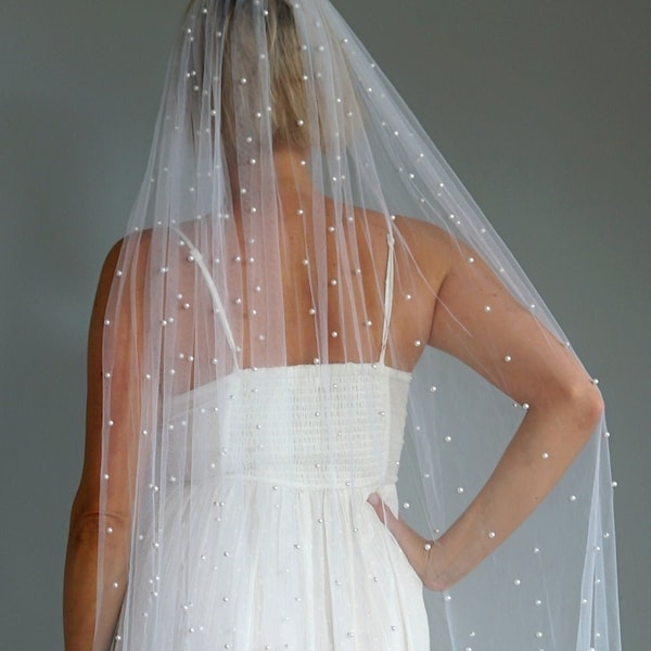 Pearl Veil - Etsy