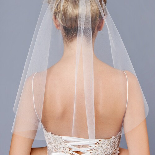 Short Bridal Veil Mini Shoulder Wedding Veil Ivory Wedding | Etsy