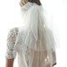Short Bridal Veil Mini Shoulder Wedding Veil Ivory Wedding - Etsy