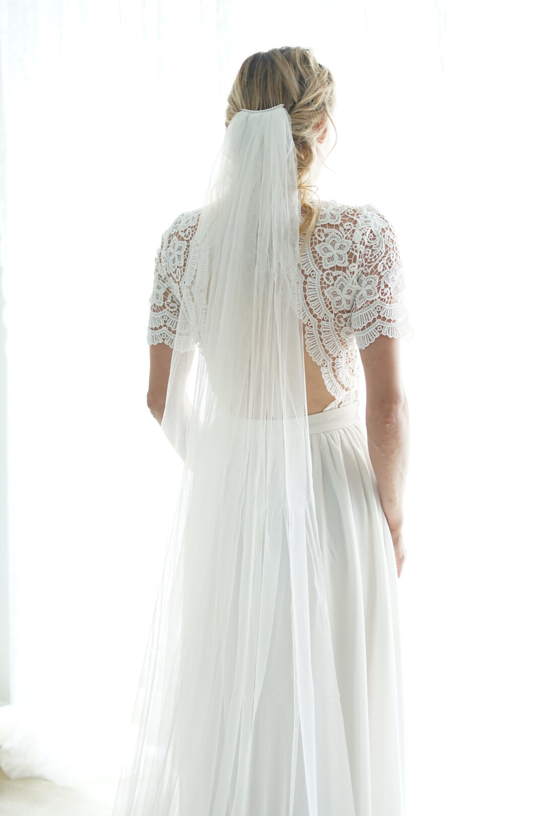 Soft English Tulle Bridal Veil Ivory English Net Veil - Etsy