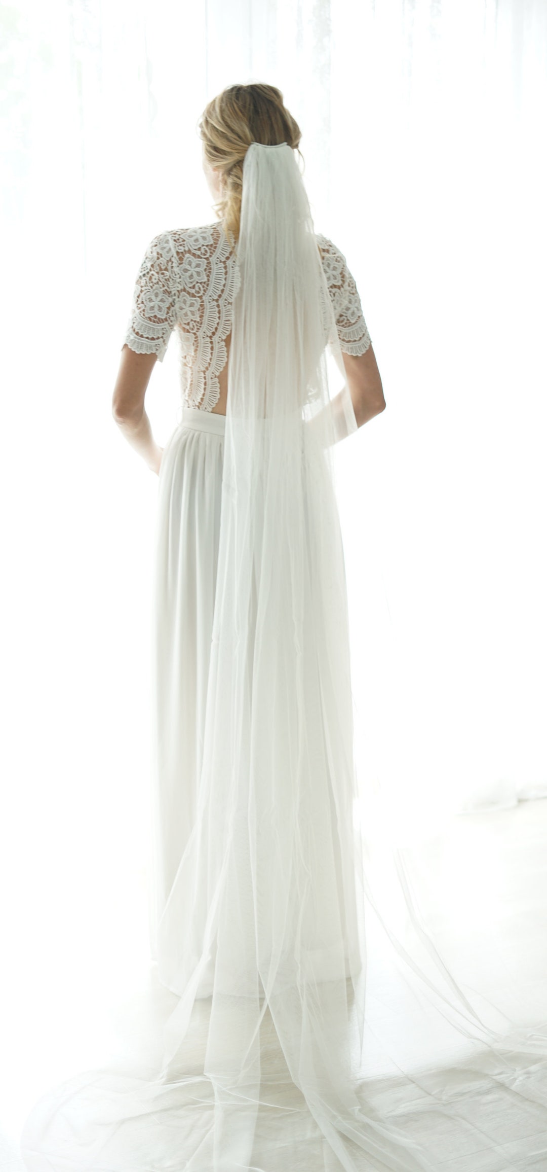 Soft English Net Tulle Veil, Ivory English Net Veil, English Veil Soft ...