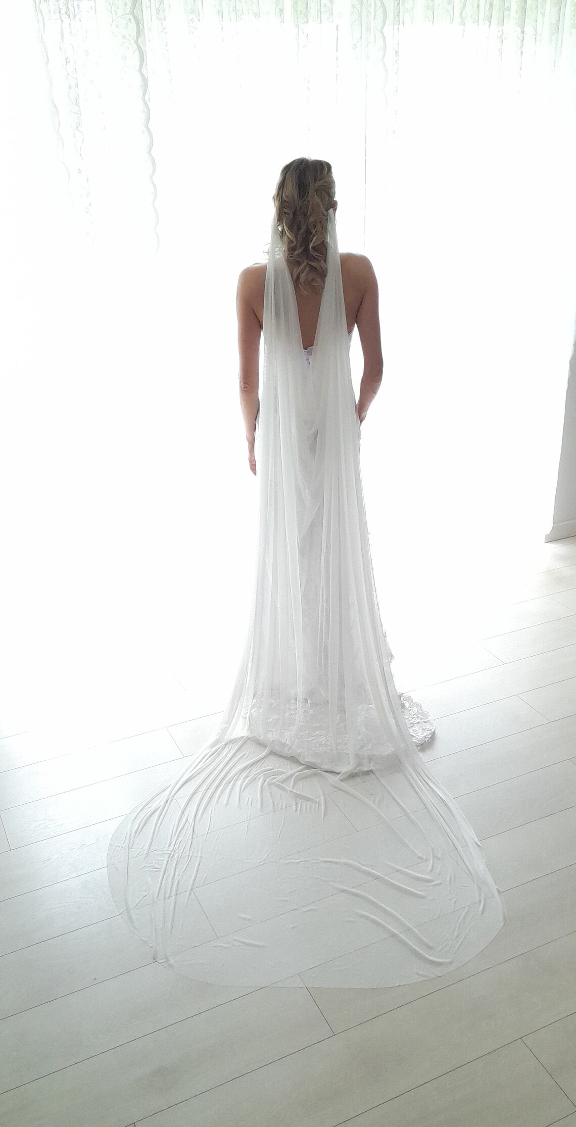 Boho Draped Silk Veil Pure 100% Silk Veil Boho Ivory Wedding - Etsy