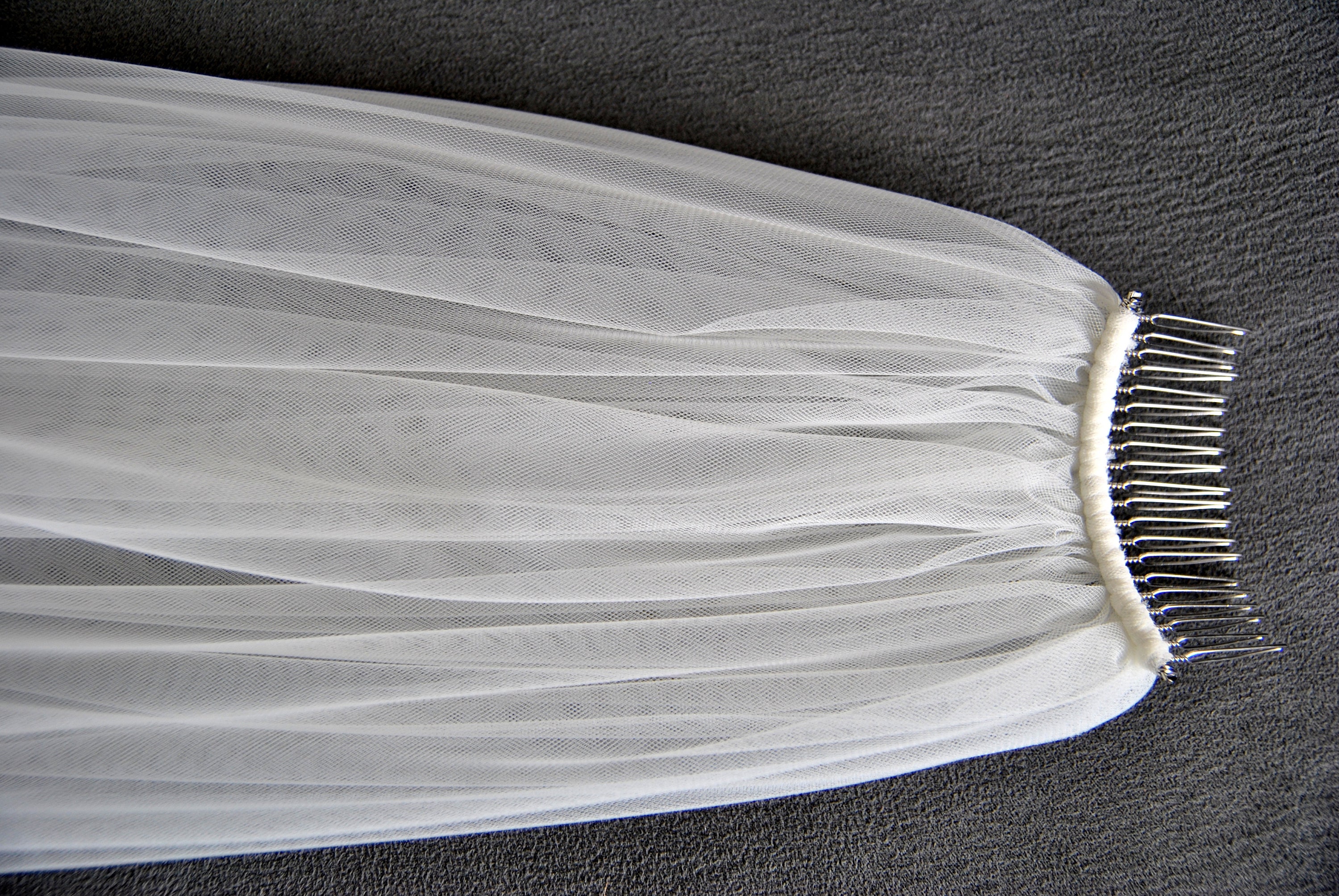 Soft English Tulle Bridal Veil, Ivory English Net Veil, English Net ...