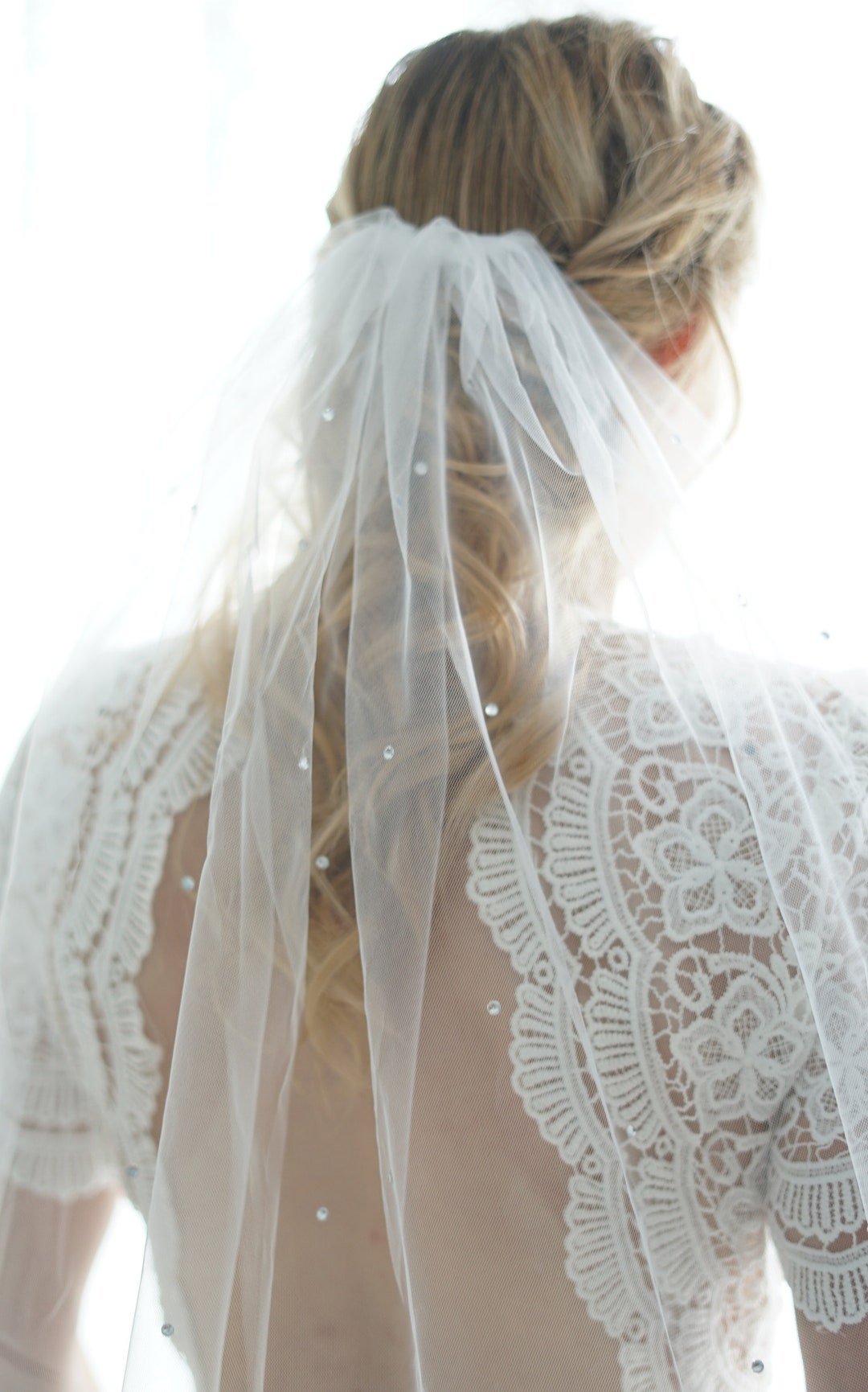 Swarovski Crystals Veil, Swarovski Rhinestone Veil, Veil Wedding With ...