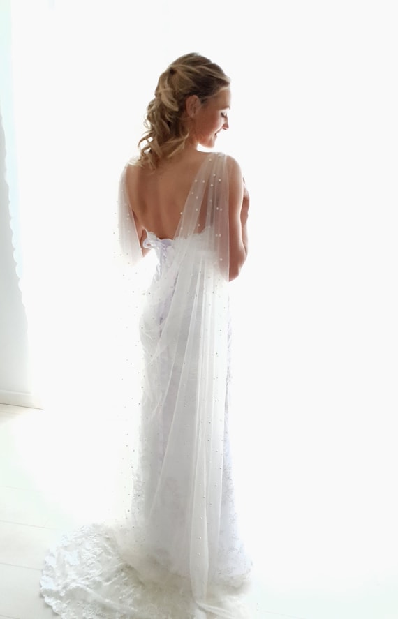 Pearl Bridal Cape Wedding Cape Pearls Wedding Bridal Cape - Etsy