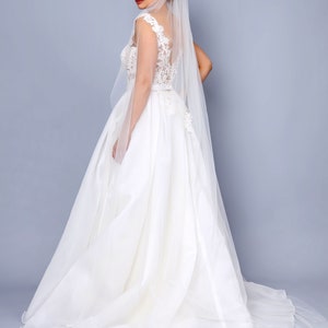 Chapel Length Wedding Bridal Veil 90 Inches White, Ivory, Elegant ...