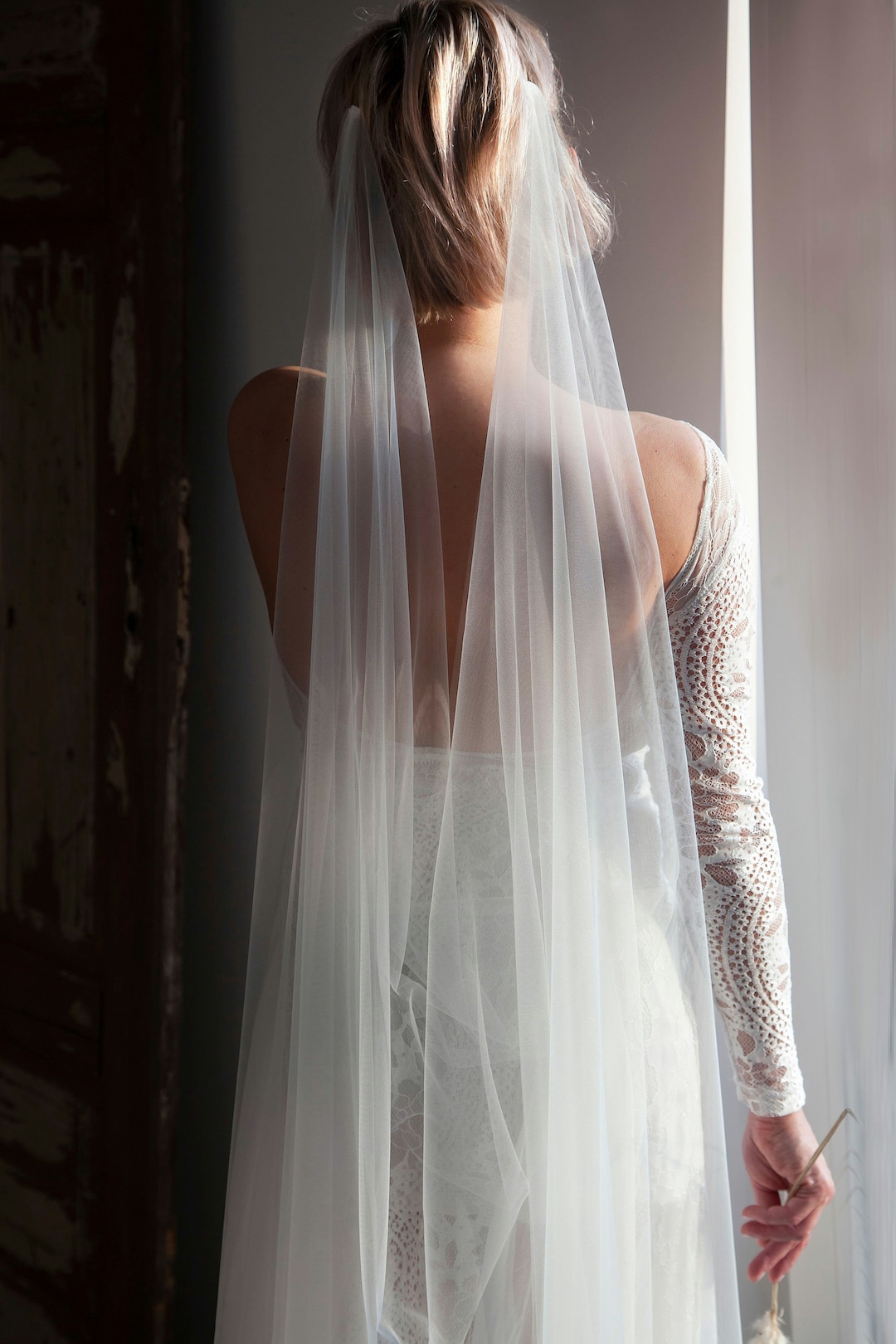 Boho Bridal Veil, Boho Wedding Veil Draped Bohemian Veil ,soft English ...