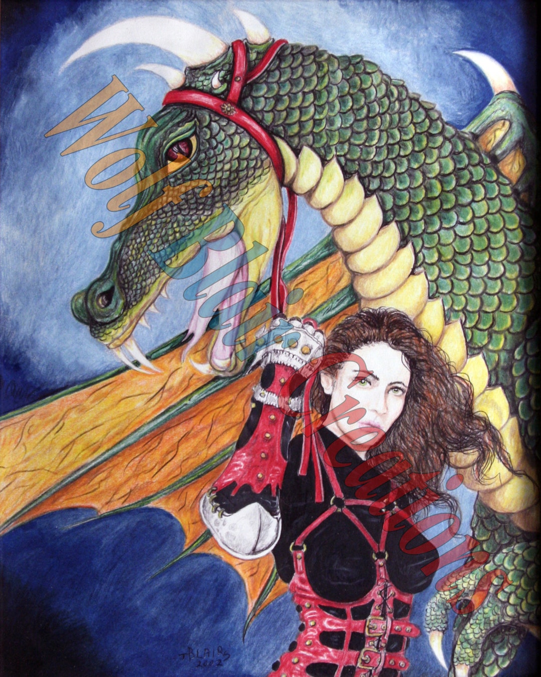 Dragon Rider Drawing Print 11x17 - Etsy