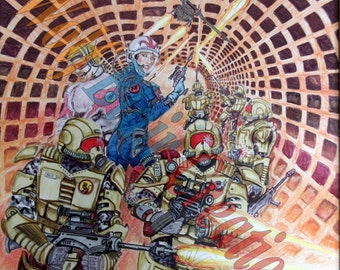 Spaceman Frank Frazetta B/w Vintage Fantasy UFO Alien - Etsy