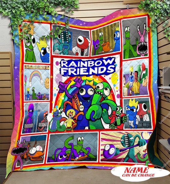 Personalized Rainbow Friends Game Quilt Blanket Rainbow - Etsy
