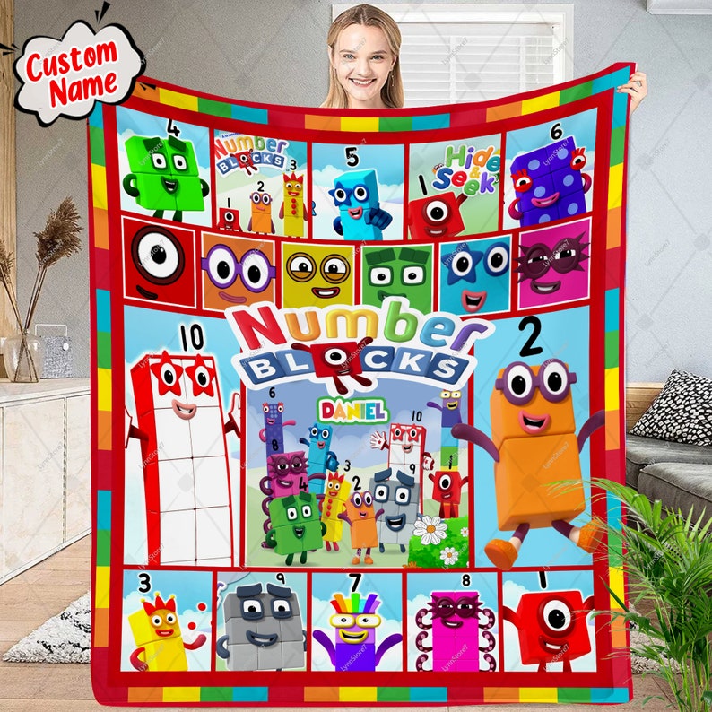 Custom Numberblocks Kids Blanket Numberblocks Theme Party - Etsy